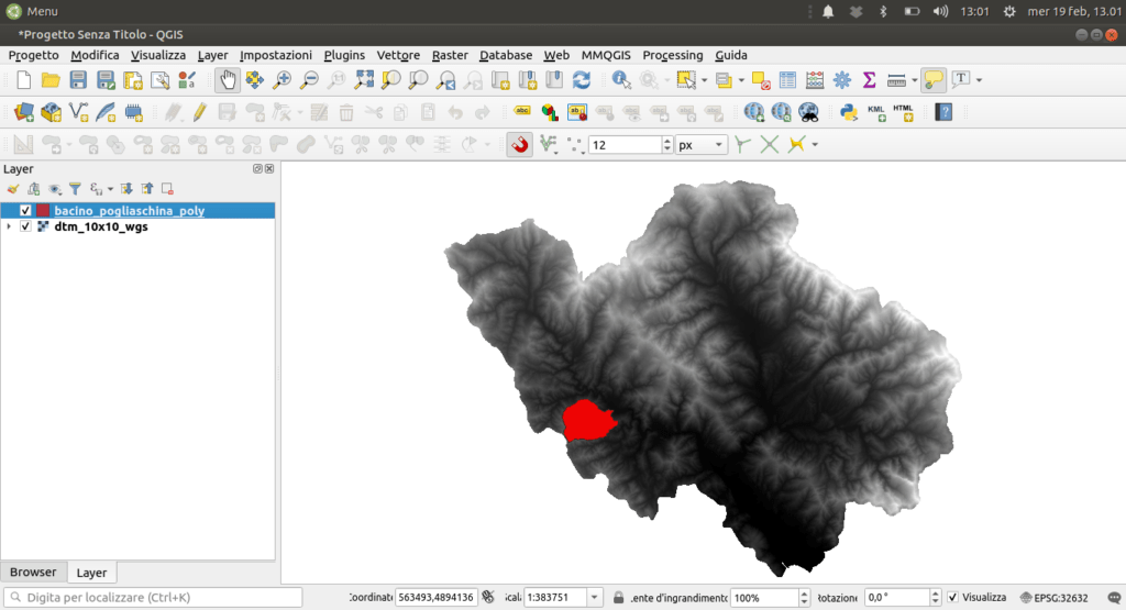 QGIS: come fare il clip di un DTM e di uno shapefile | IntraGeo